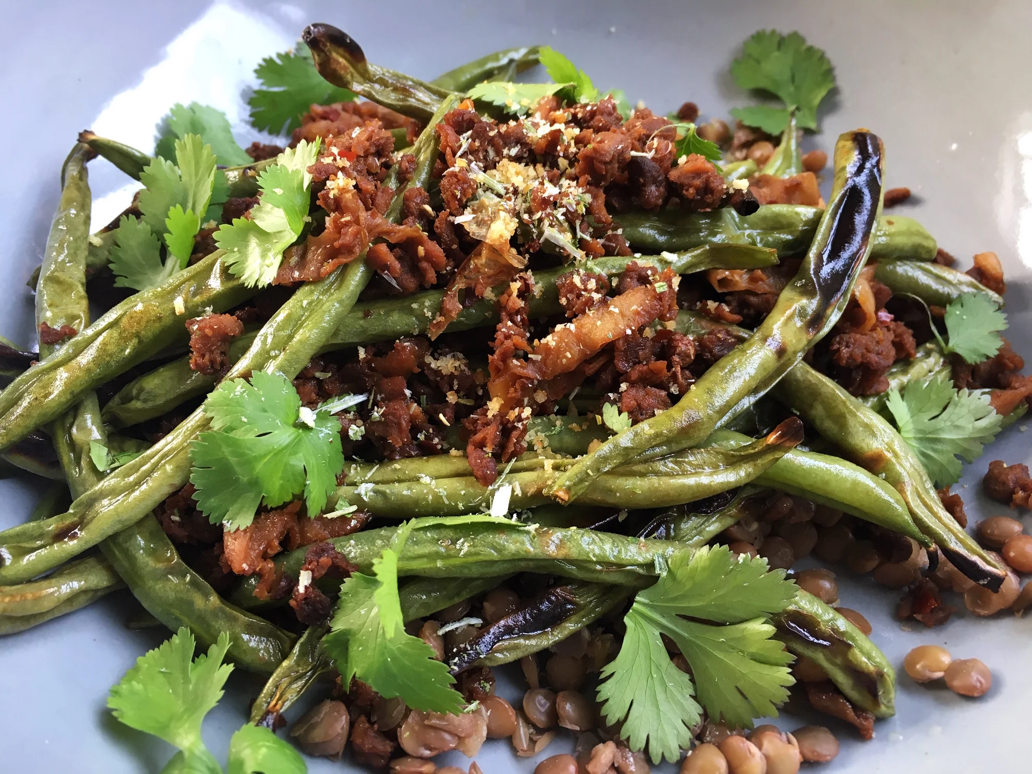 Recipe: Dry Fried Green Beans with Vegan Minced 'Pork' — Celestial Peach