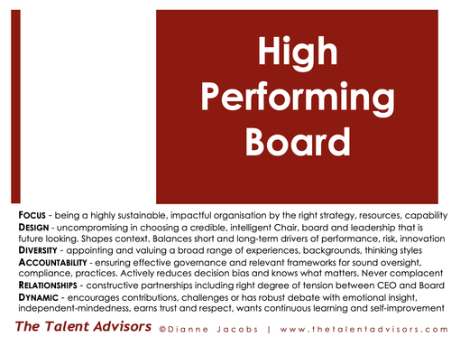 A HIGH-PERFORMING BOARD — The Talent Advisors | The NED Advisors ...