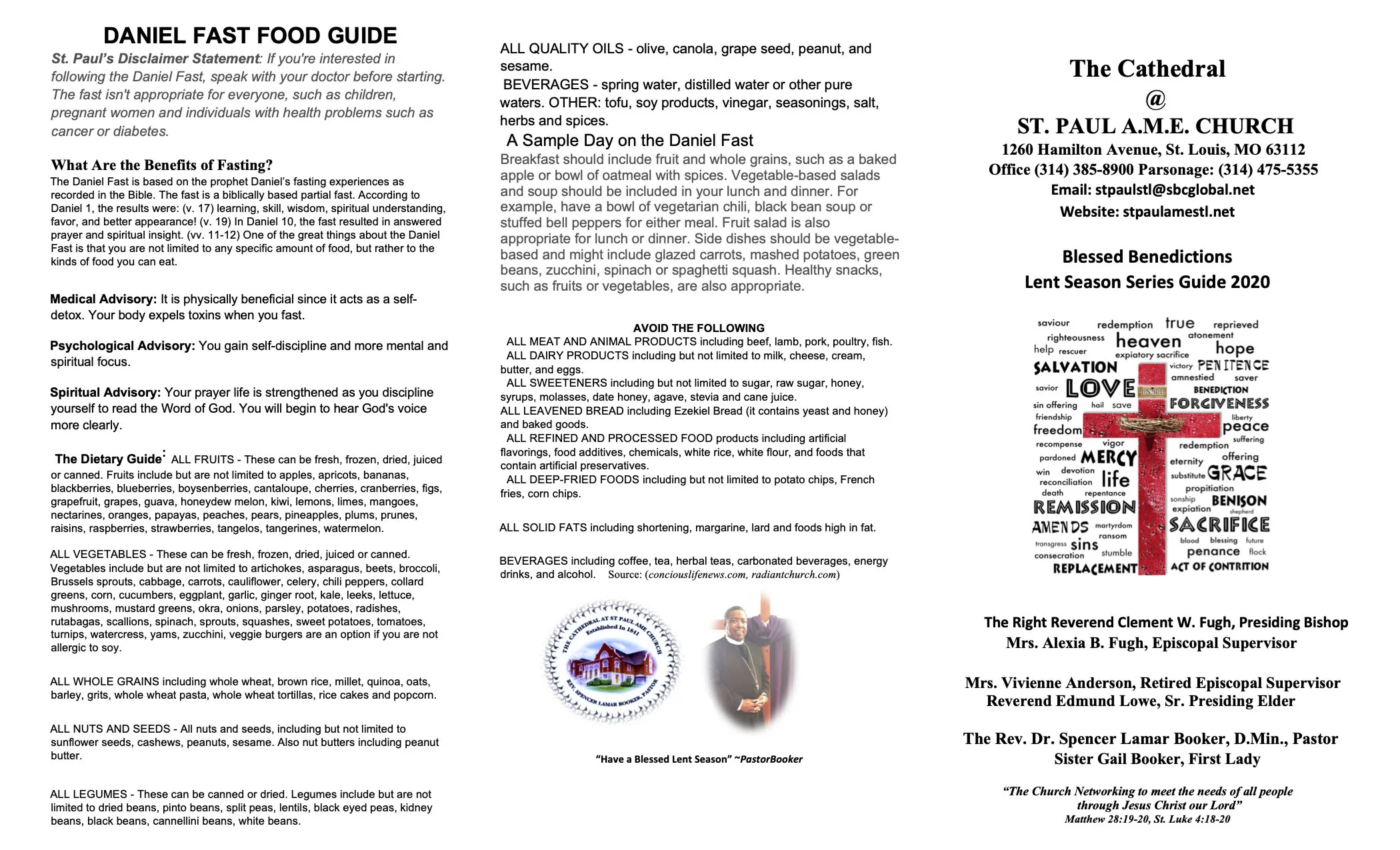 Blessed Benedictions Lent Season Guide 2020 — The Cathedral @ St. Paul ...
