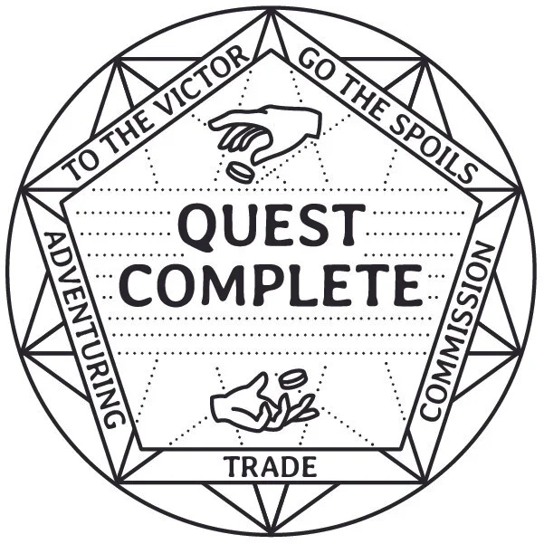 rpg stamp: official- quest complete — weird works