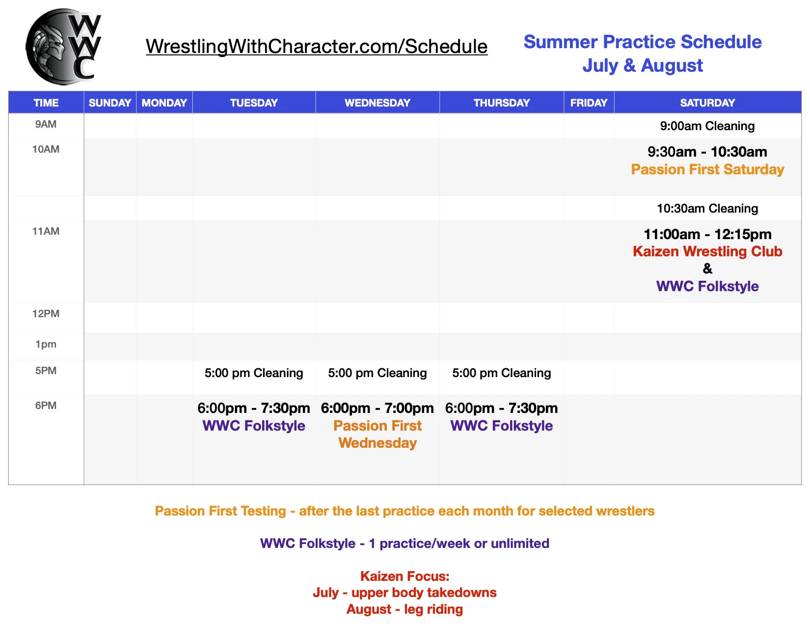 SUMMER Schedule UPDATES AND COVID-19 INFORMATION — WRESTLING WITH ...