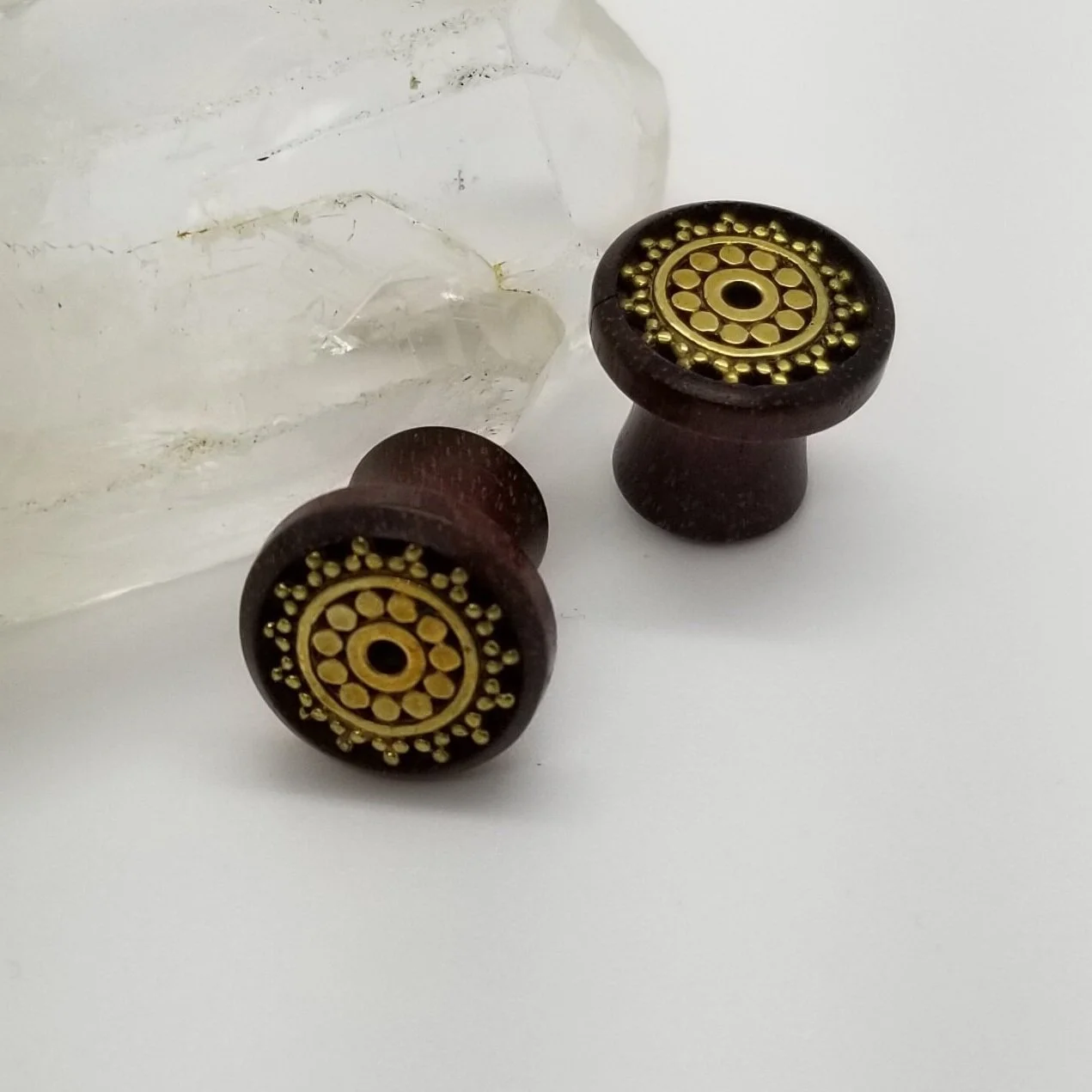 Tawapa - Lotus Inlay Plug/Tunnel — SUBA Piercing & Fine Jewelry