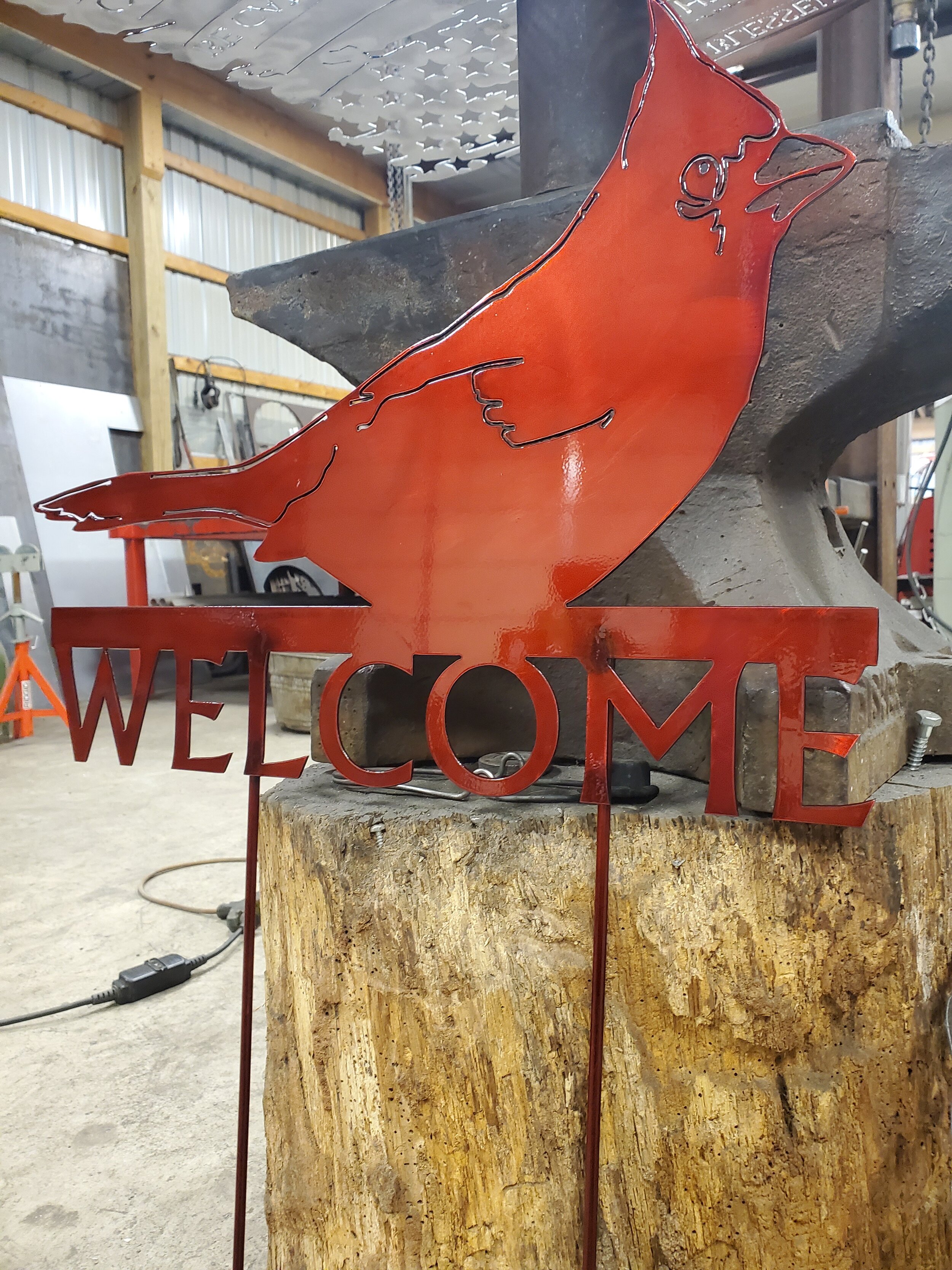 Hummingbird | Metal Garden Sign — Rhodes Welding & Metal Works