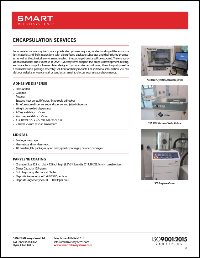 SMART Microsystems Technical Data Sheets and Application Briefs — SMART ...