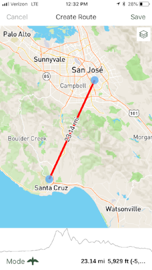 Gaia GPS tip- long touch to measure distance between map points ...