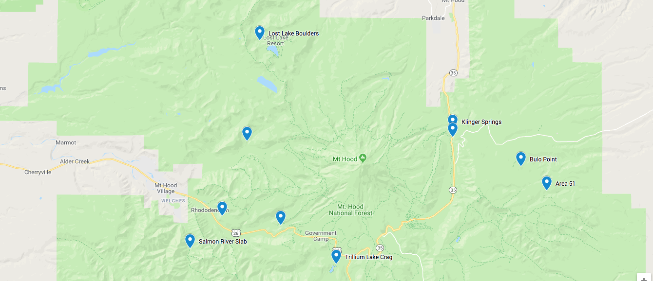 Map - Portland rock climbs and bouldering | Explore Portland Climbing ...