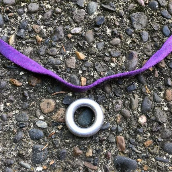 How to attach a rappel ring to a sewn sling — Alpinesavvy