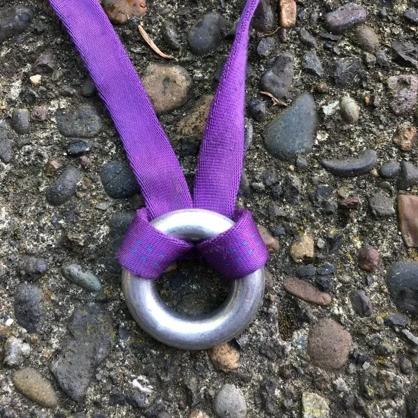 How to attach a rappel ring to a sewn sling — Alpinesavvy