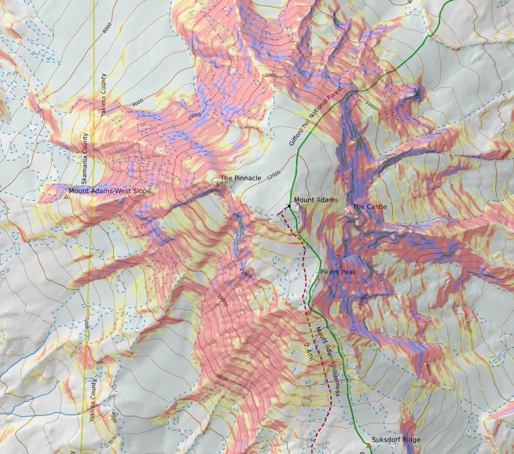 Caltopo Pro Tip Slope Angle Shading Alpinesavvy