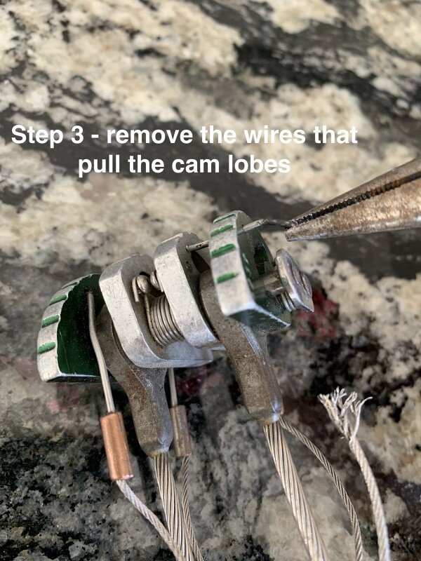 Repair a cam with trimmer line - tutorial — Alpinesavvy