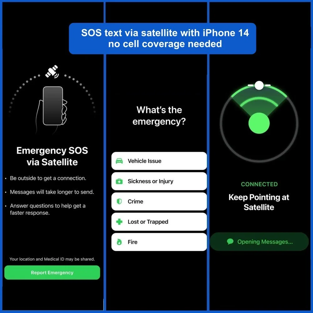 Mobile phone SOS texting via satellite — Alpinesavvy