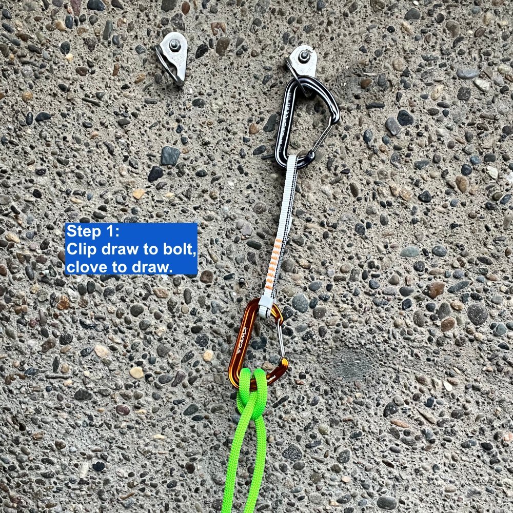 Start your anchor with a quickdraw — Alpinesavvy