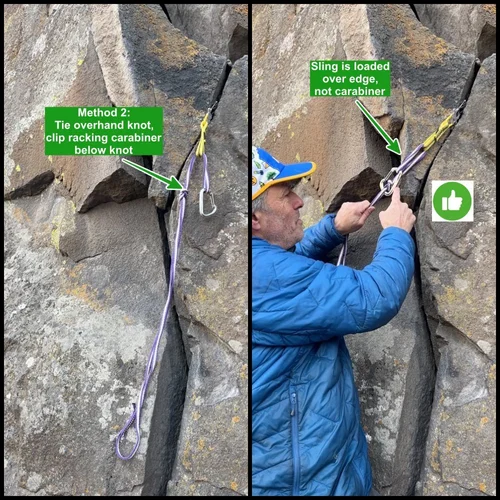 Two ways to avoid edge loading carabiners — Alpinesavvy
