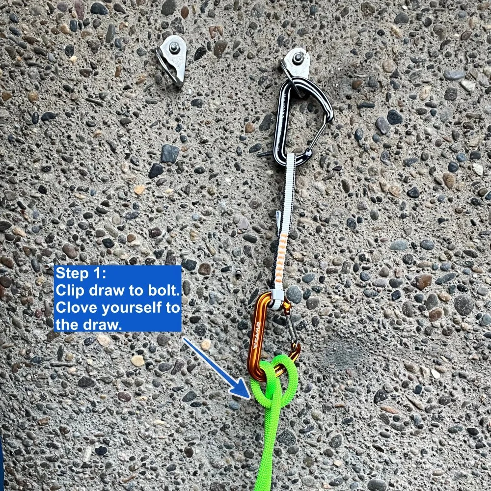 Start your anchor with a quickdraw — Alpinesavvy