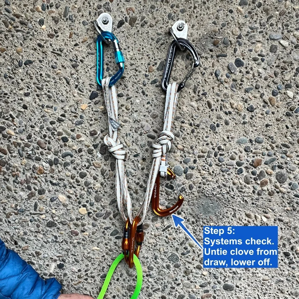 Start your anchor with a quickdraw — Alpinesavvy