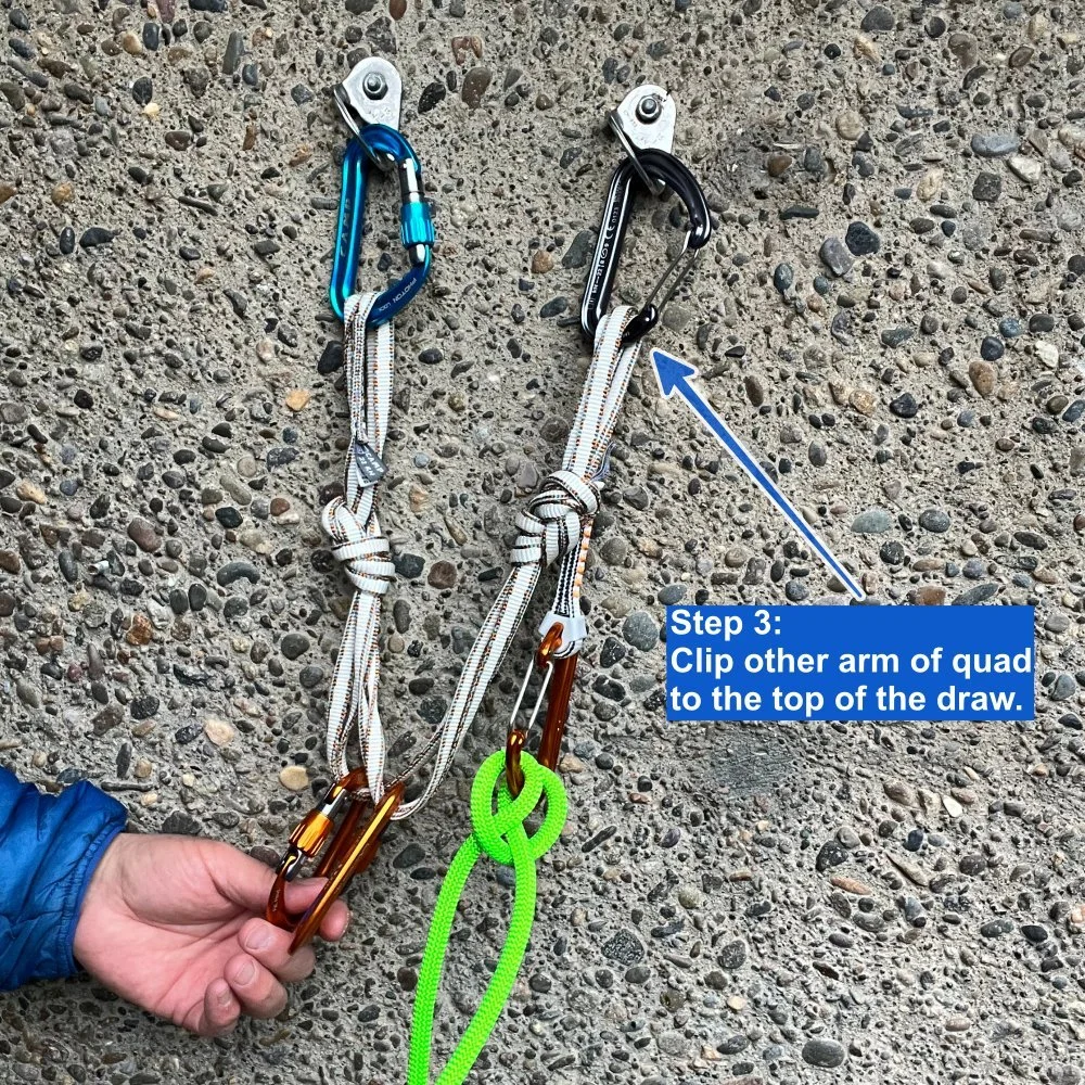 Start your anchor with a quickdraw — Alpinesavvy