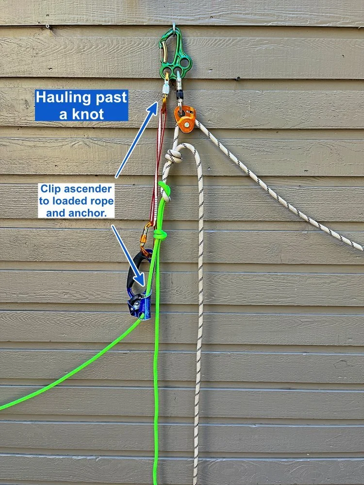 Passing a knot when hauling — Alpinesavvy