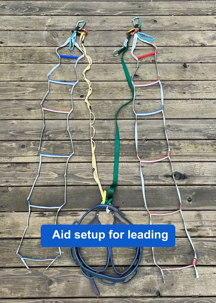 Aid Climbing: rig for leading — Alpinesavvy