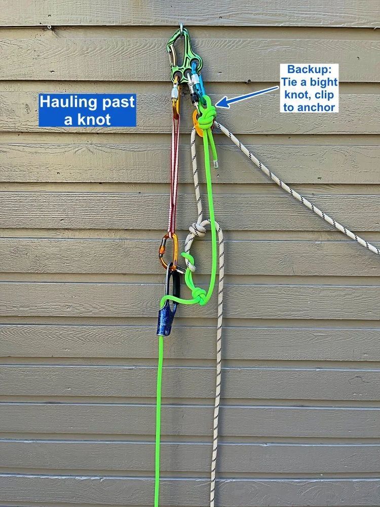 Passing a knot when hauling — Alpinesavvy