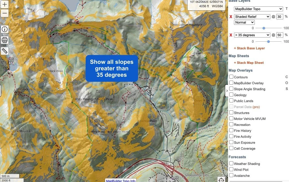 Caltopo Pro Tip Custom Terrain Shading Alpinesavvy