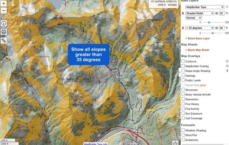 CalTopo pro tip - Custom terrain shading — Alpinesavvy