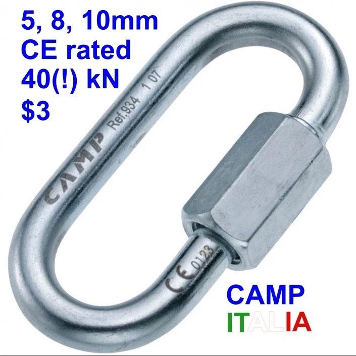 CE rated quick links from CAMP — Alpinesavvy