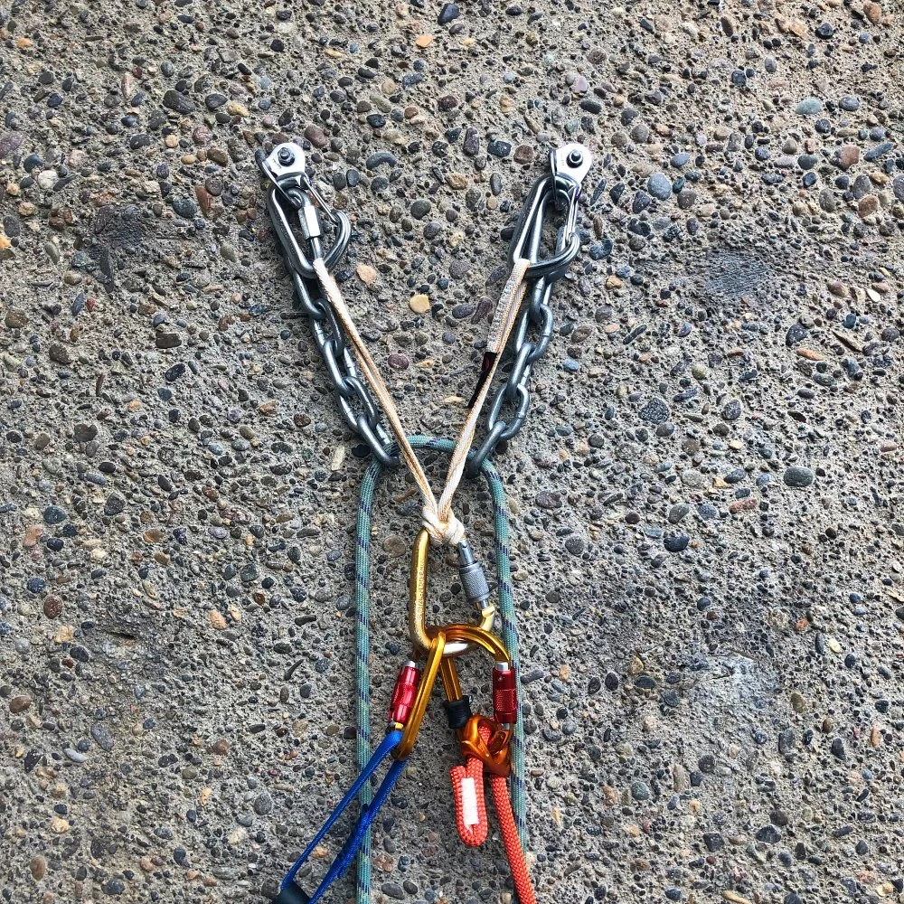 Creating redundancy in rappel anchors — Alpinesavvy