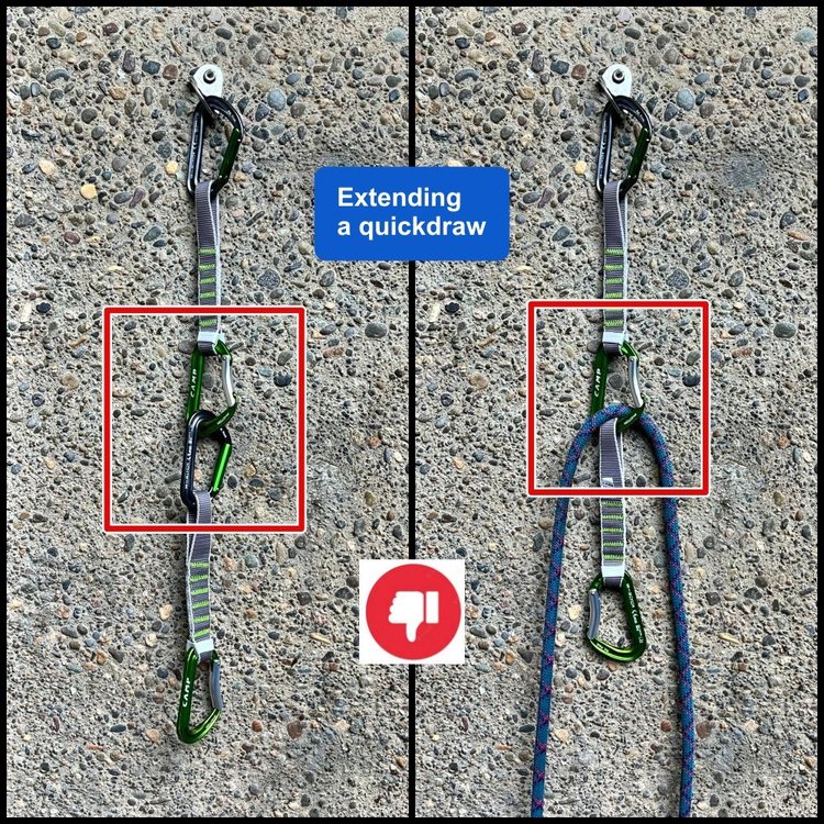 How to extend a quickdraw — Alpinesavvy