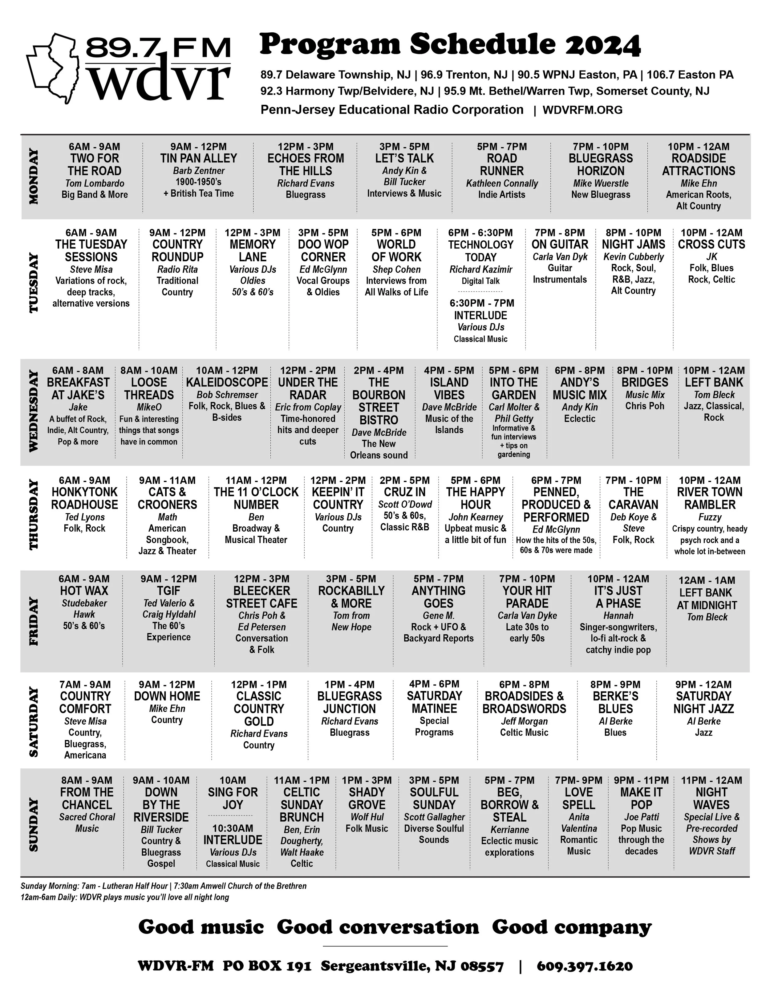 Schedule — WDVRfm.org