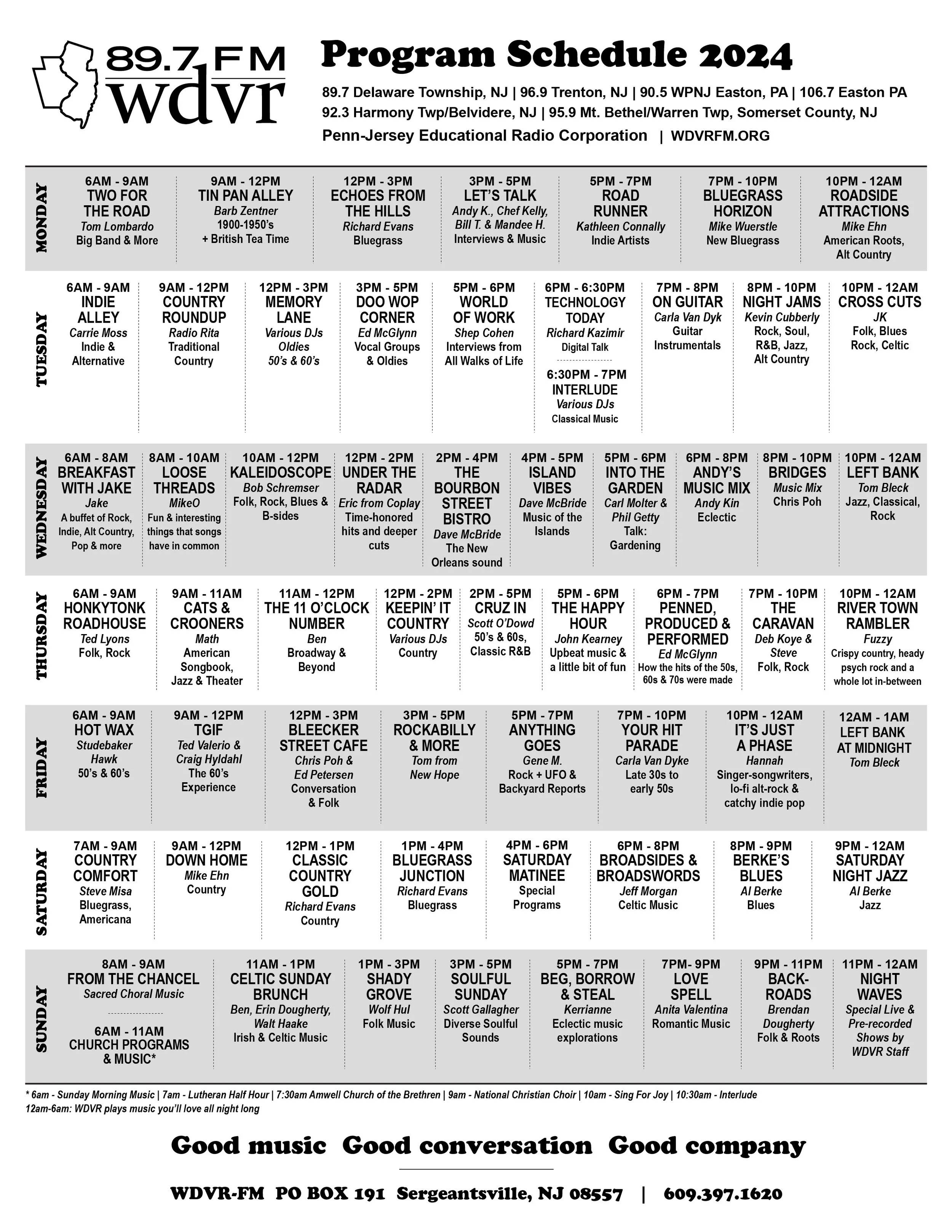 Schedule — WDVRfm.org