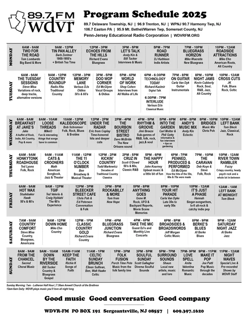 Schedule — WDVRfm.org