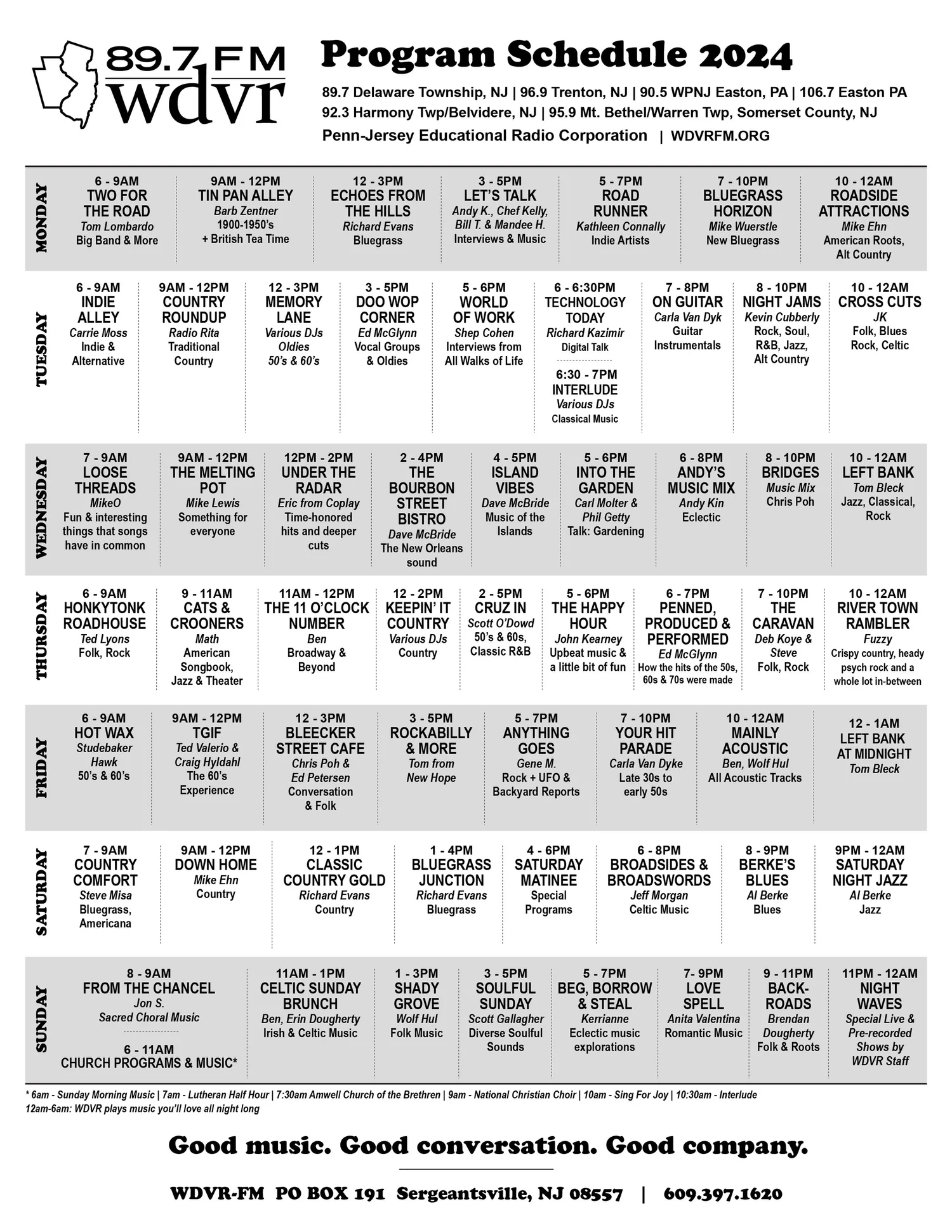Schedule — WDVRfm.org