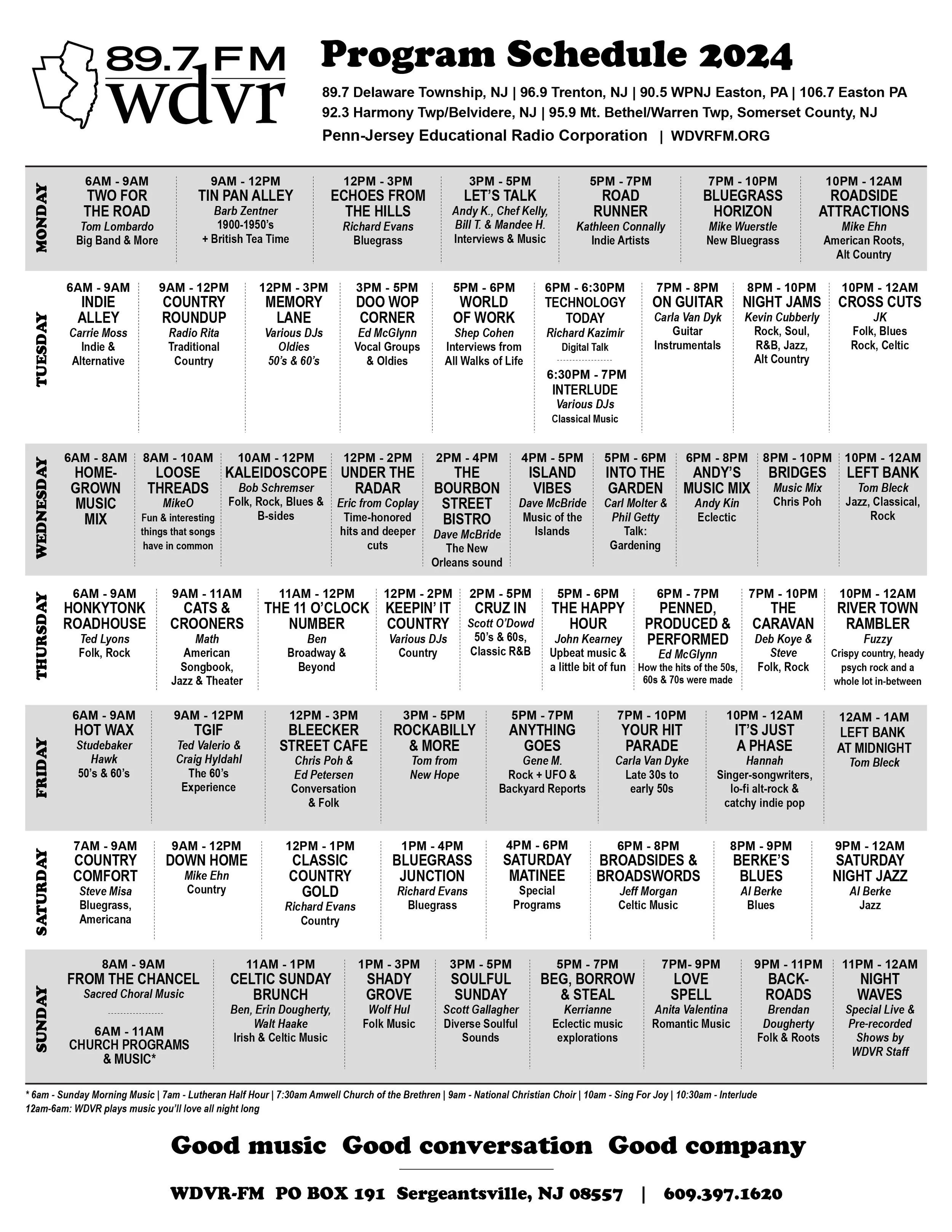 Schedule — WDVRfm.org