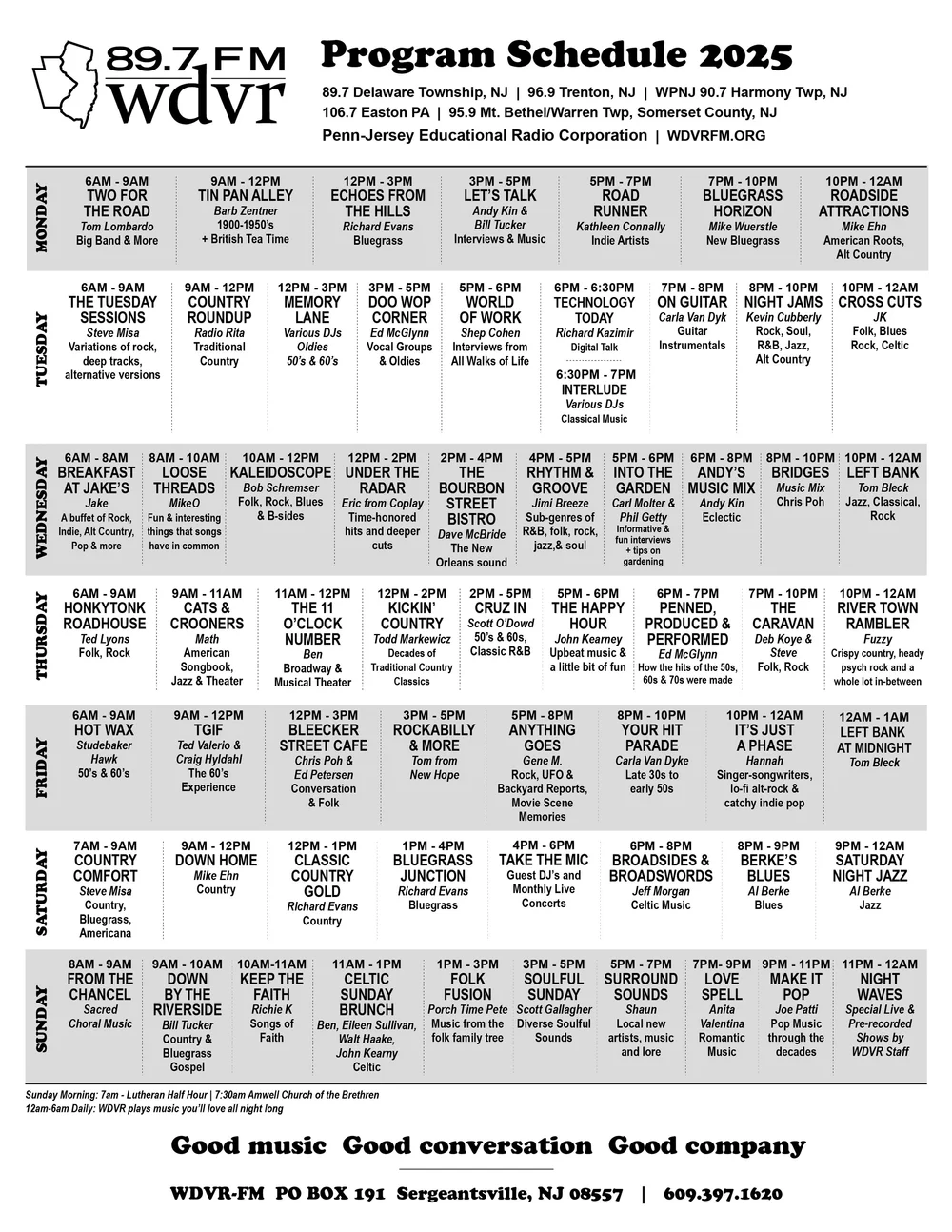 Schedule — WDVRfm.org