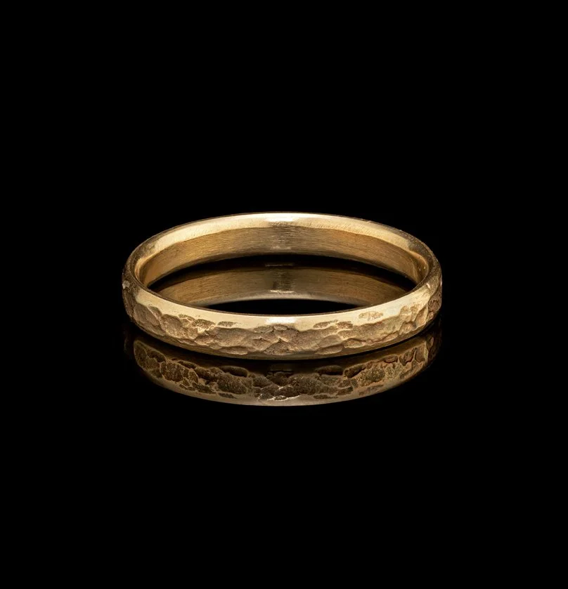 Narrow Granite Gold Ring — Abigail Brown