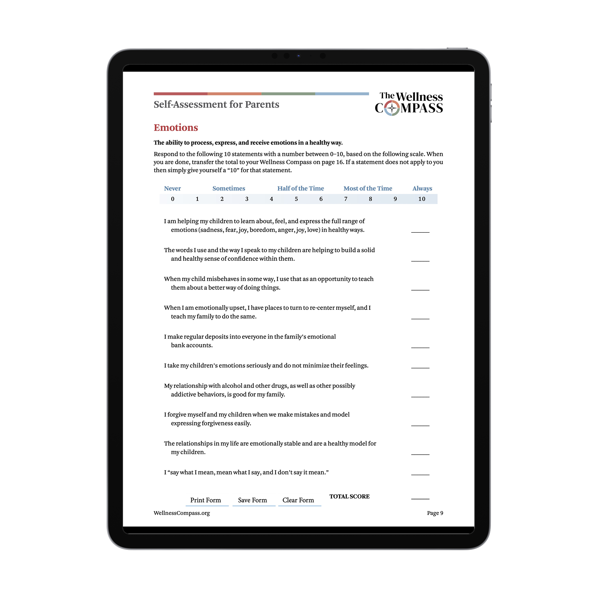 Self Assessment PDFs — The Wellness Compass Initiative