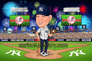 Yankee theme Christmas caricature perfect for any occasions ...