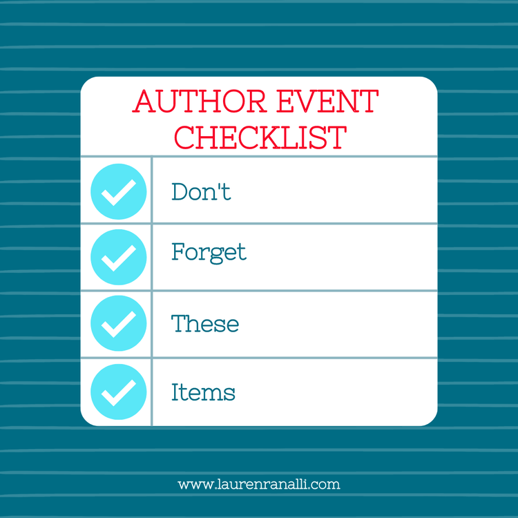 Author Event Checklist — Lauren Ranalli- Children's Book Author and ...