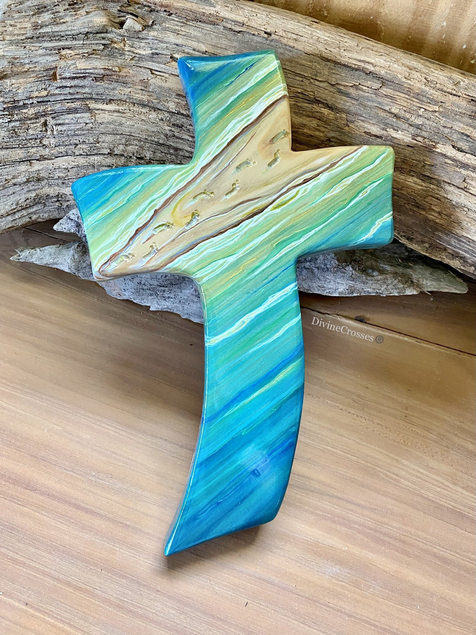 Footprints in the Sand Crosses — DivineCrosses®