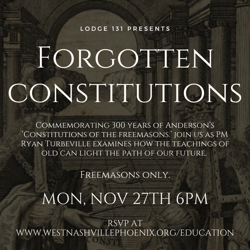 Premier Masonic Education — West Nashville Phoenix Freemasons' Lodge