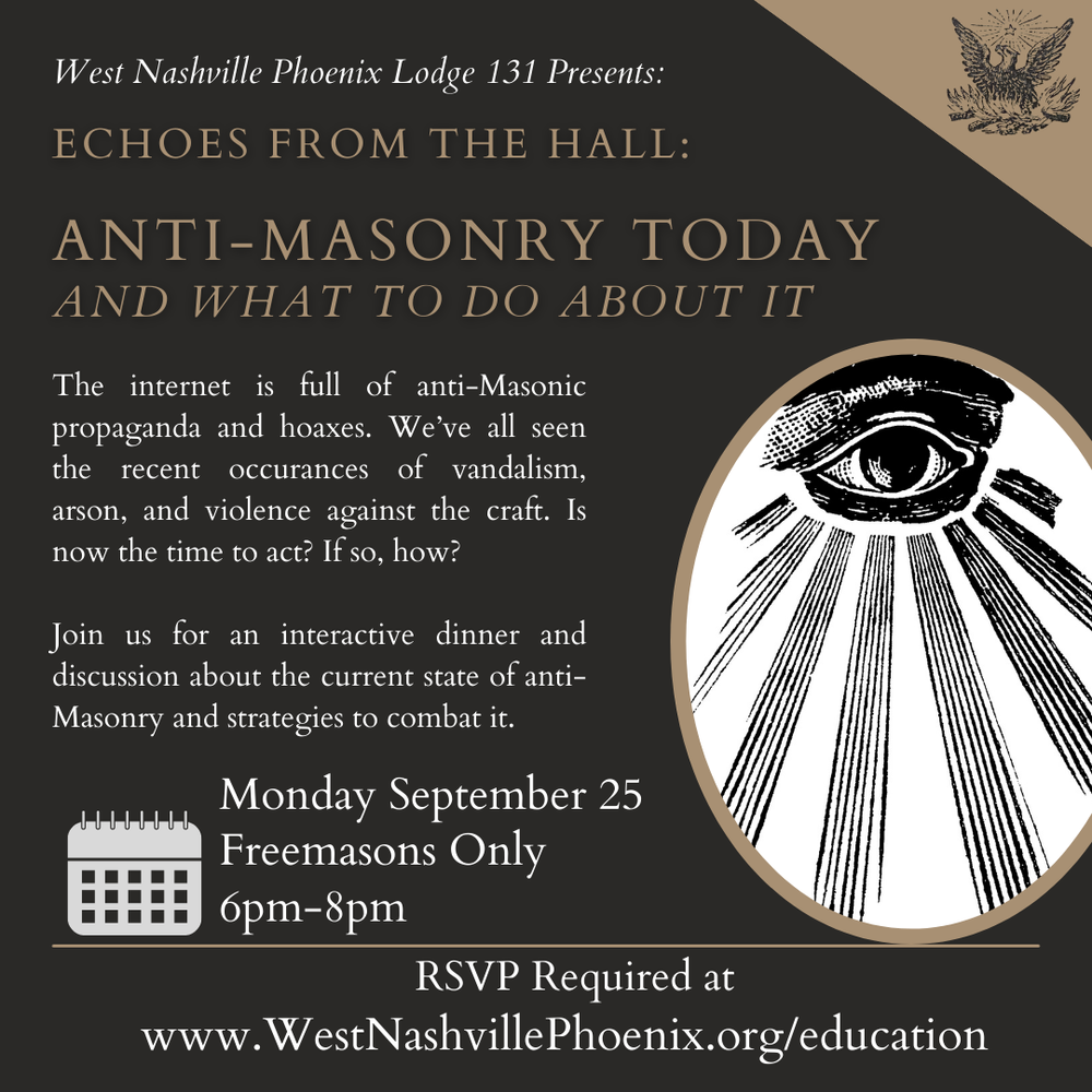 Premier Masonic Education — West Nashville Phoenix Freemasons' Lodge