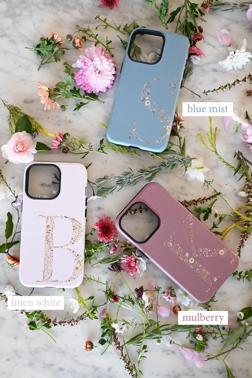 Custom Phone Covers | Flower Typography Phone Case Custom — Talia Designs