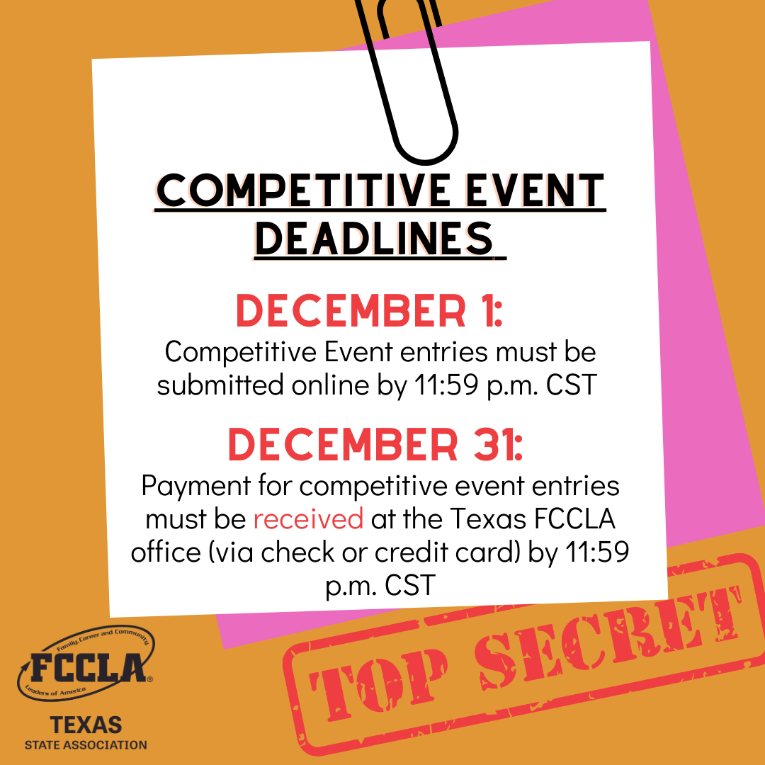 Competitive Events — Texas FCCLA