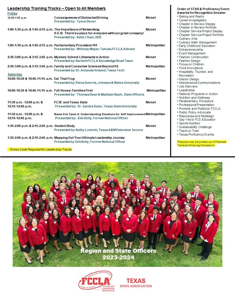 State Leadership Conference — Texas FCCLA