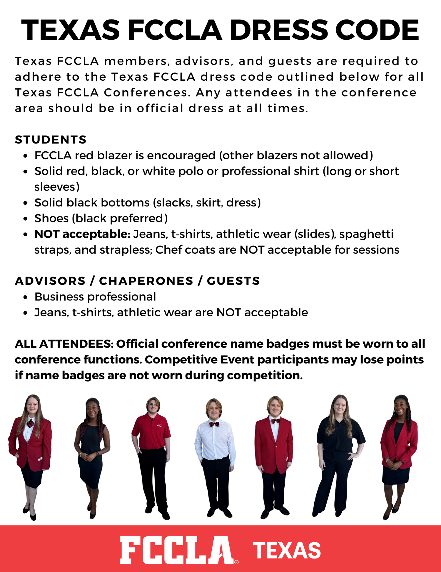Dress Code & Conduct — Texas FCCLA