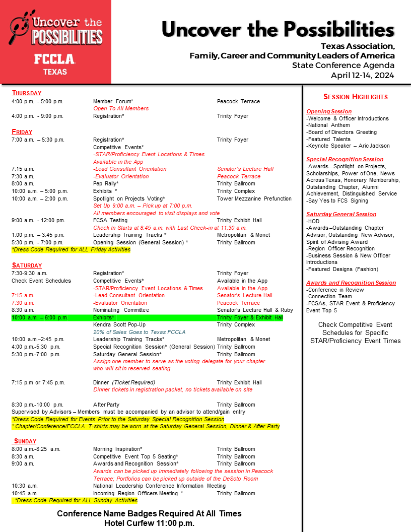 State Leadership Conference — Texas FCCLA