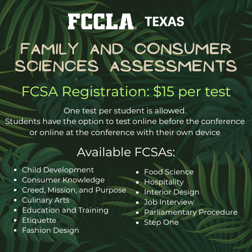 Family & Consumer Sciences Assessments — Texas FCCLA