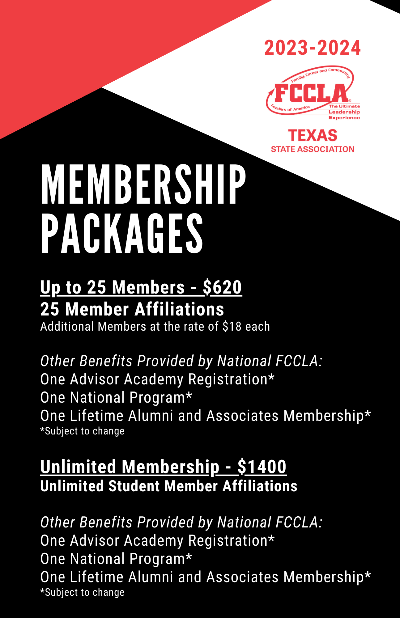 Membership — Texas FCCLA