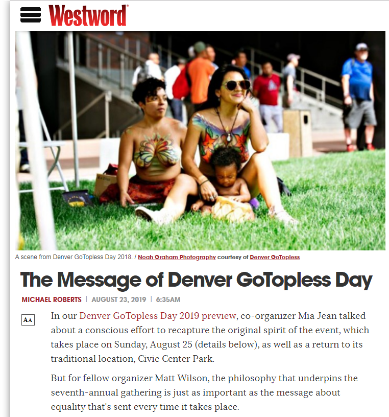 2019 Westword Interviews - Matt Wilson — Denver Go Topless