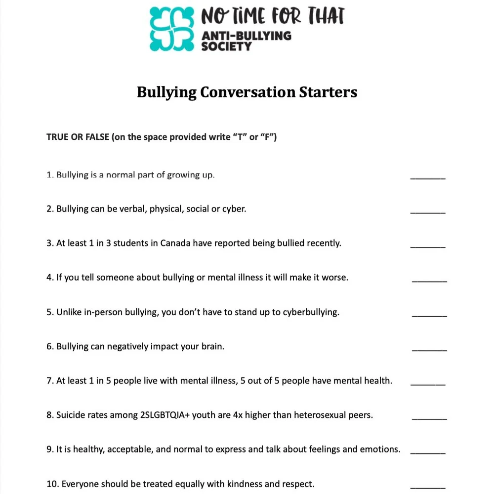 Educational Materials | Bullying Prevention Tools — No Time for That ...